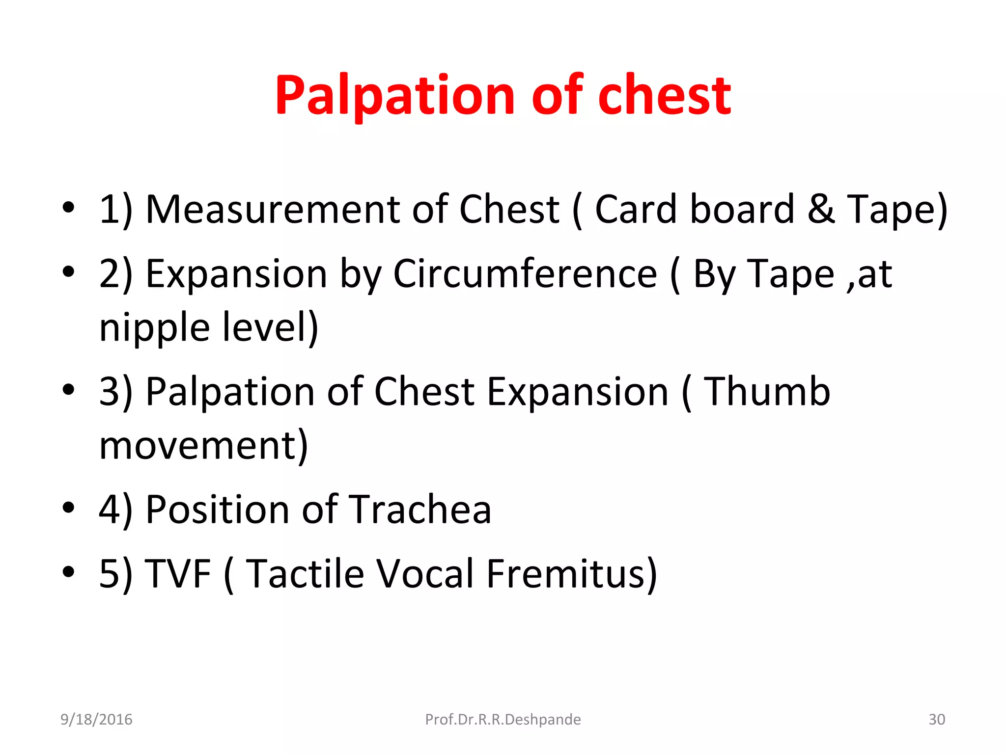 Respiratory system examination | PDF