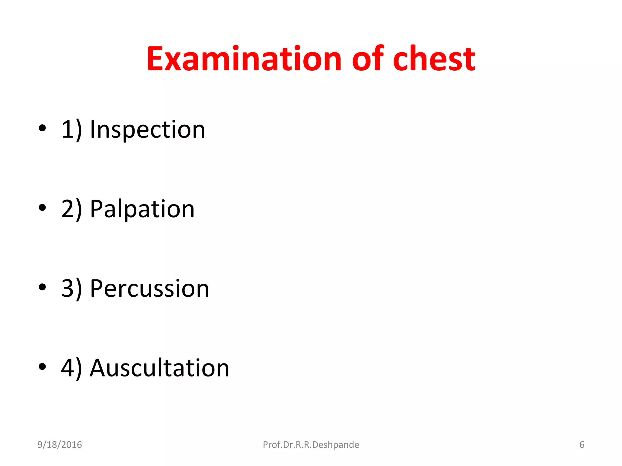 Respiratory system examination | PDF