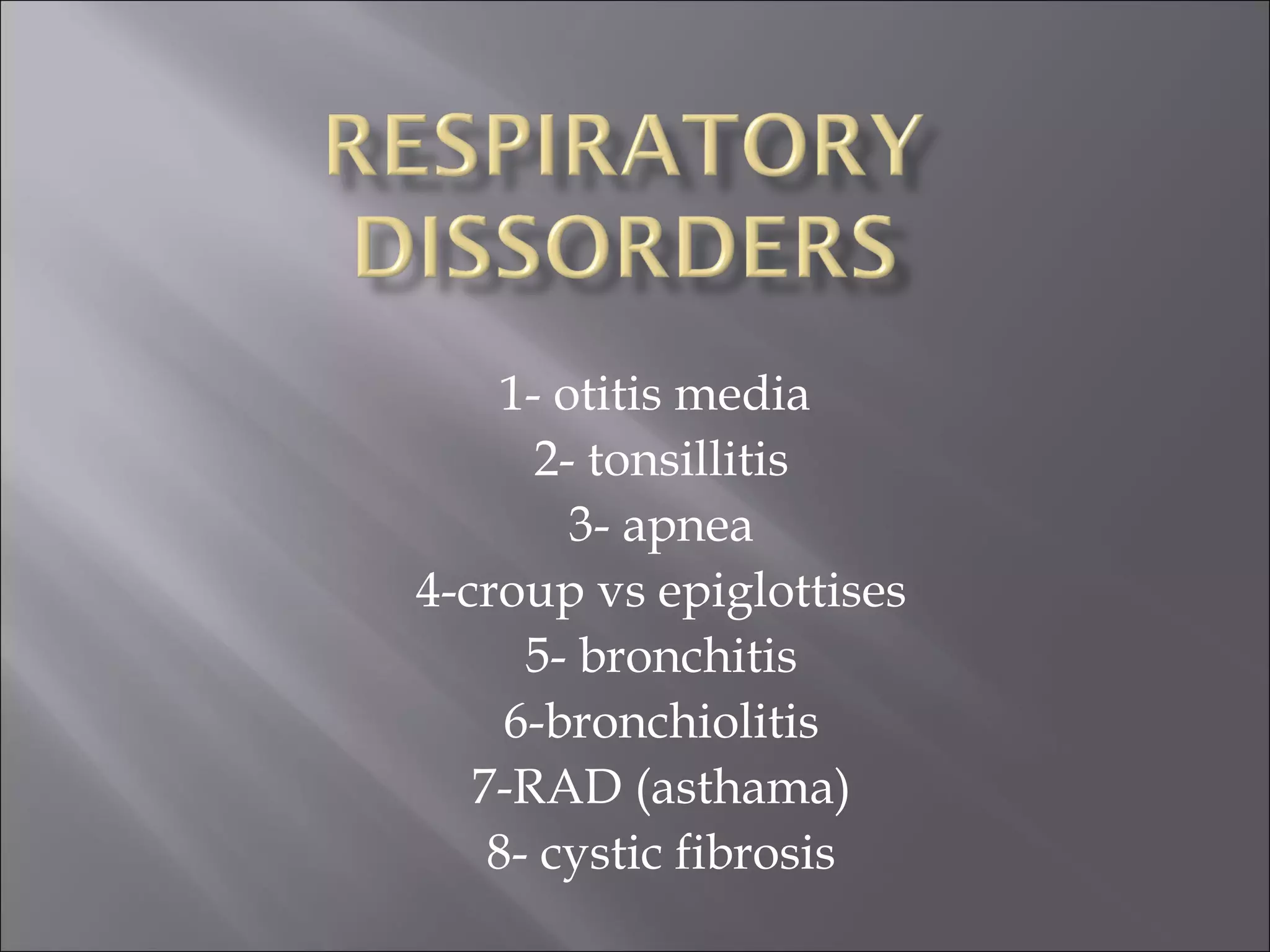 Respiratory system in children | PPT