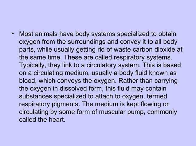 Respiratory system in mammals | PPT