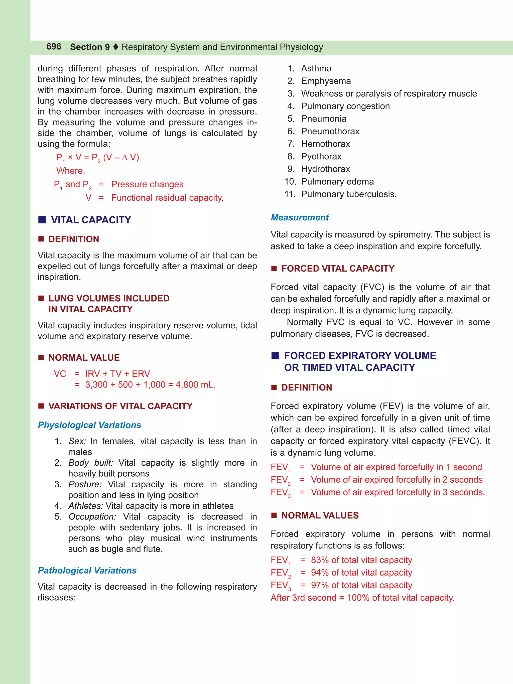 Respiratory system k sembulingam 6th edition | PDF