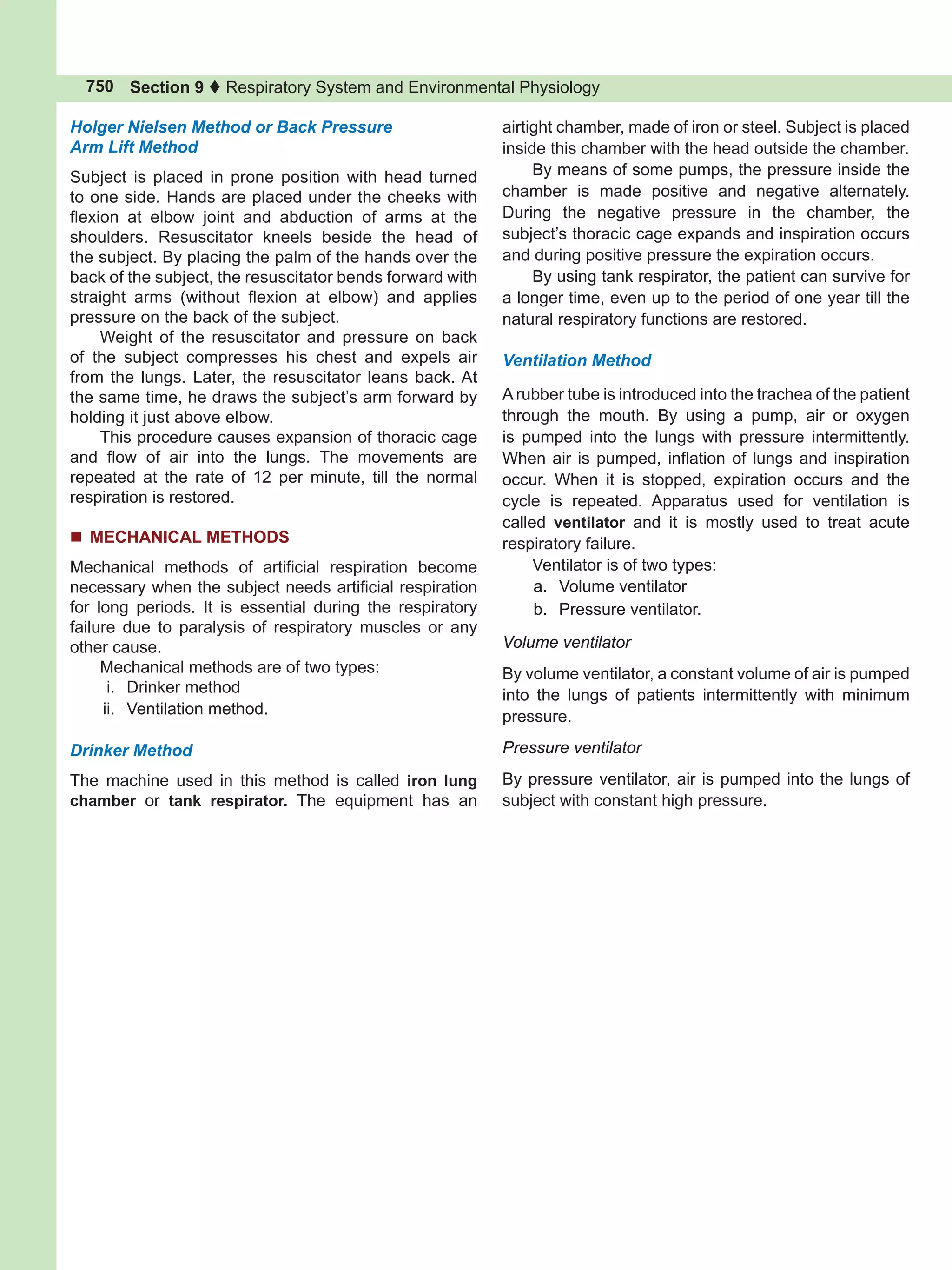 Respiratory system k sembulingam 6th edition | PDF