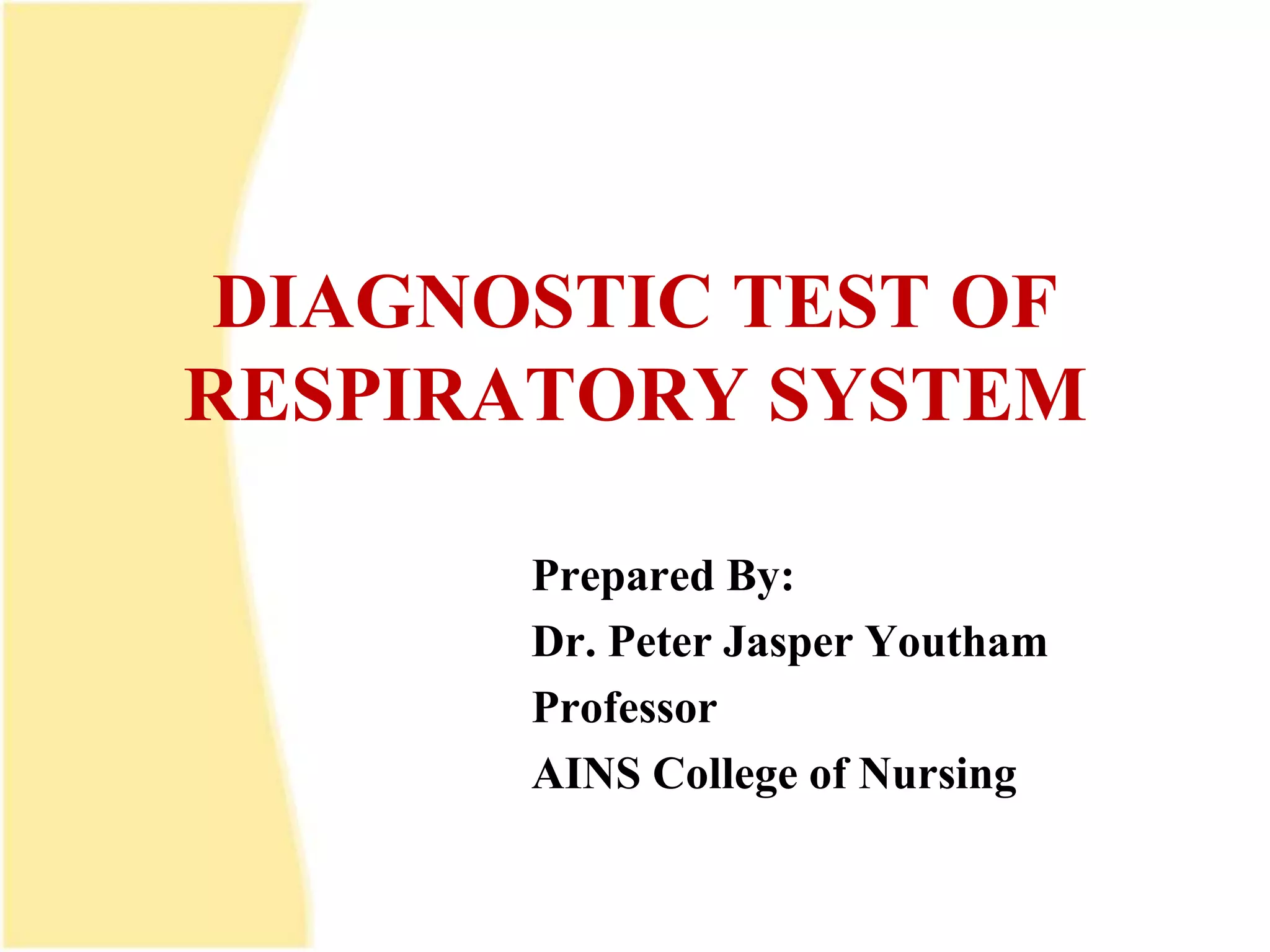Respiratory system test | PPTX