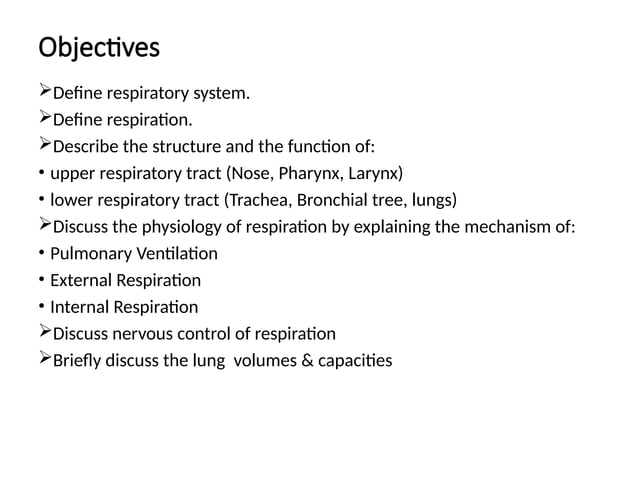 Respiratory System unit-I.pptx.p........ | PPT
