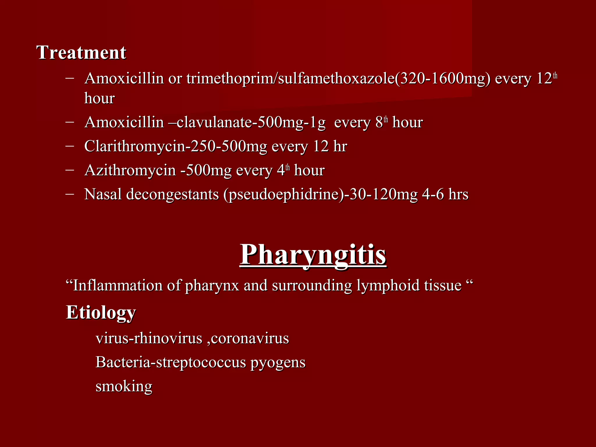 Respiratory Tract Infections- A Pharmacotherapeutic Approach | PPT