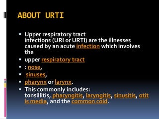 Respiratory tract infections | PPTX