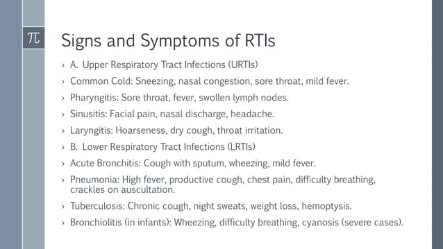 RESPIRATORY TRACT INFECTIONS: URTI & LRTI | PDF