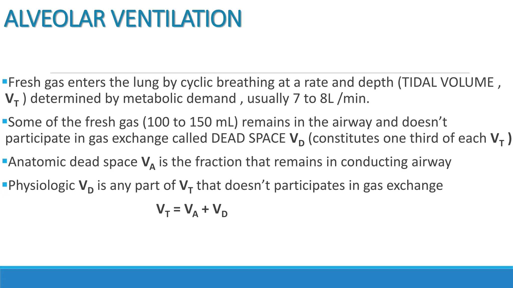 RESPIRATORY physilogy anesthesia ventillation | PPT
