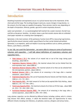 Respiratory volumes & abnormalities | DOCX