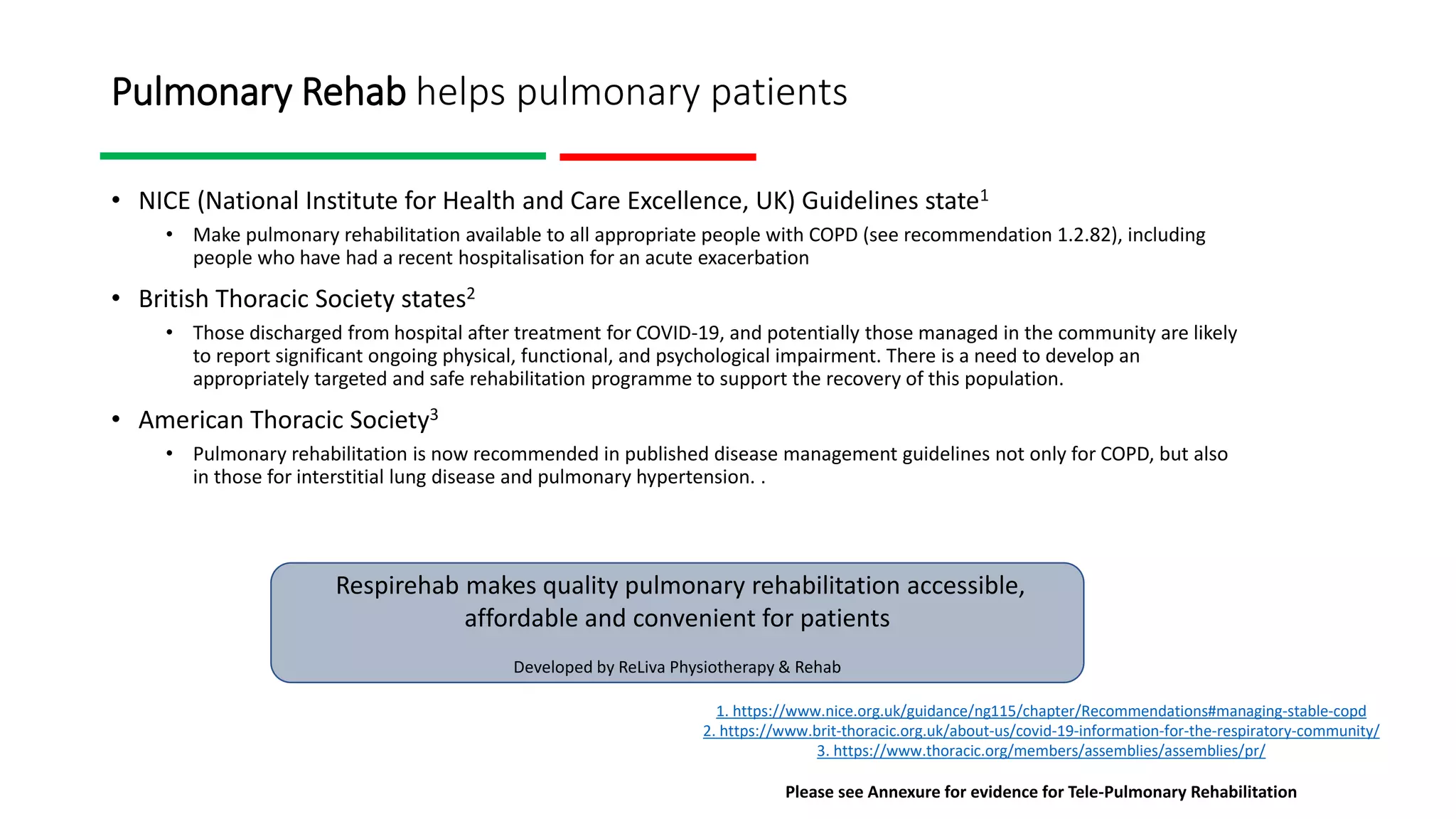 Respirehab - online pulmonary rehabilitation | PDF