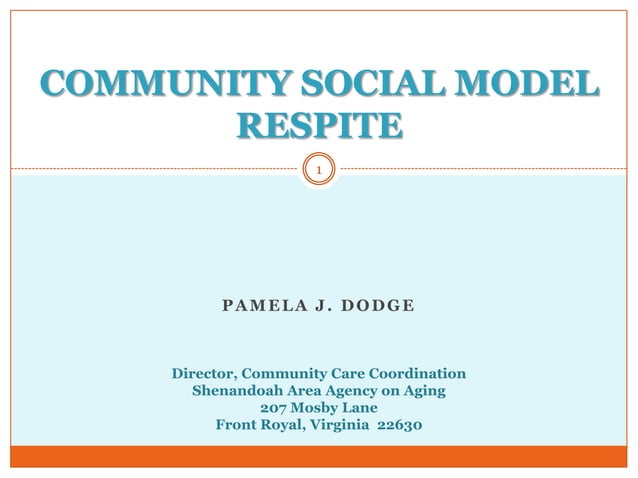 Respite community model | PPT