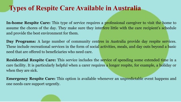 Respite Care: Supporting Family Caregivers with Temporary Relief | PPT