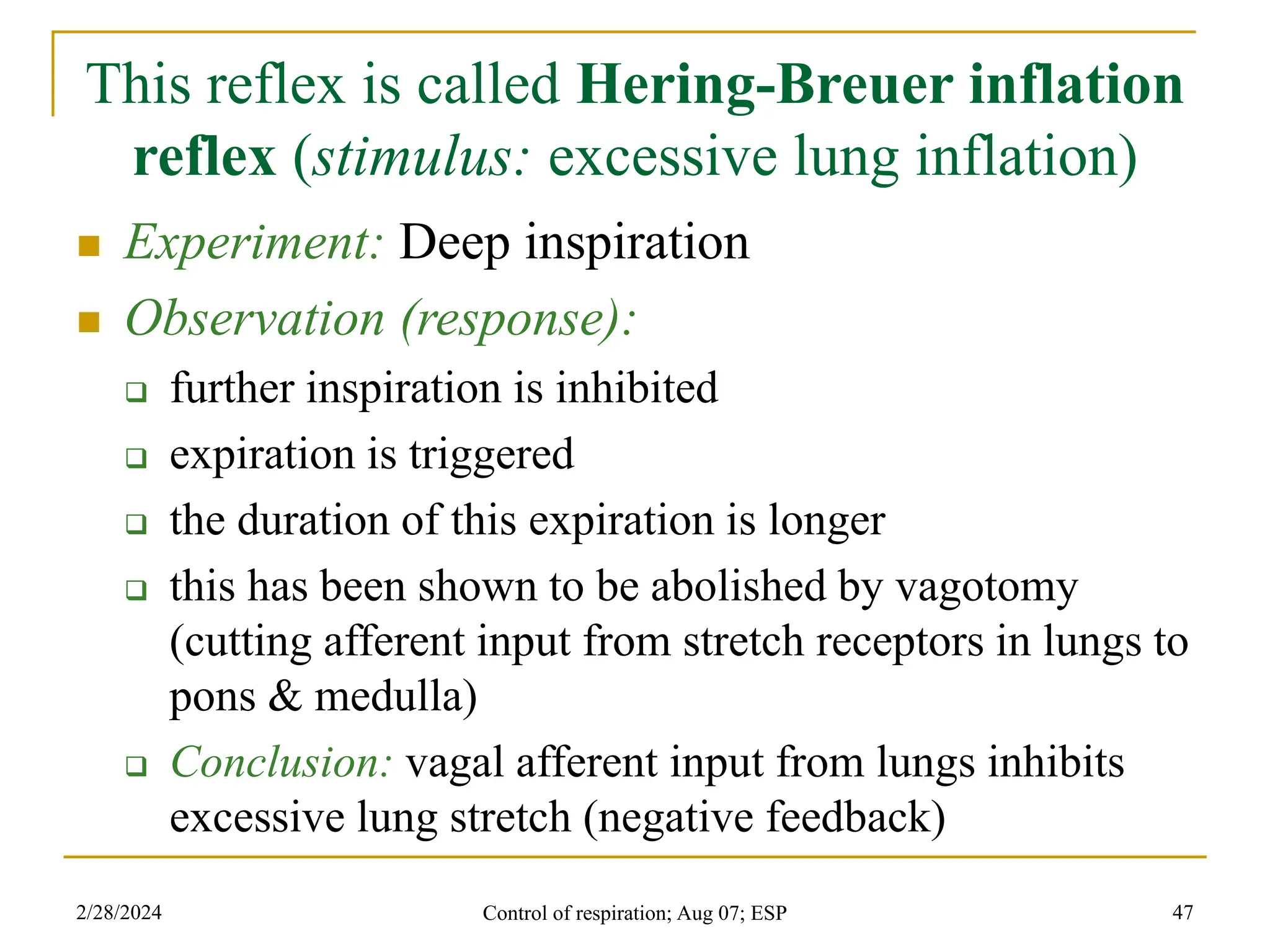 RESP MECHANISM- REGULATION OF RESPIRATION | PPT