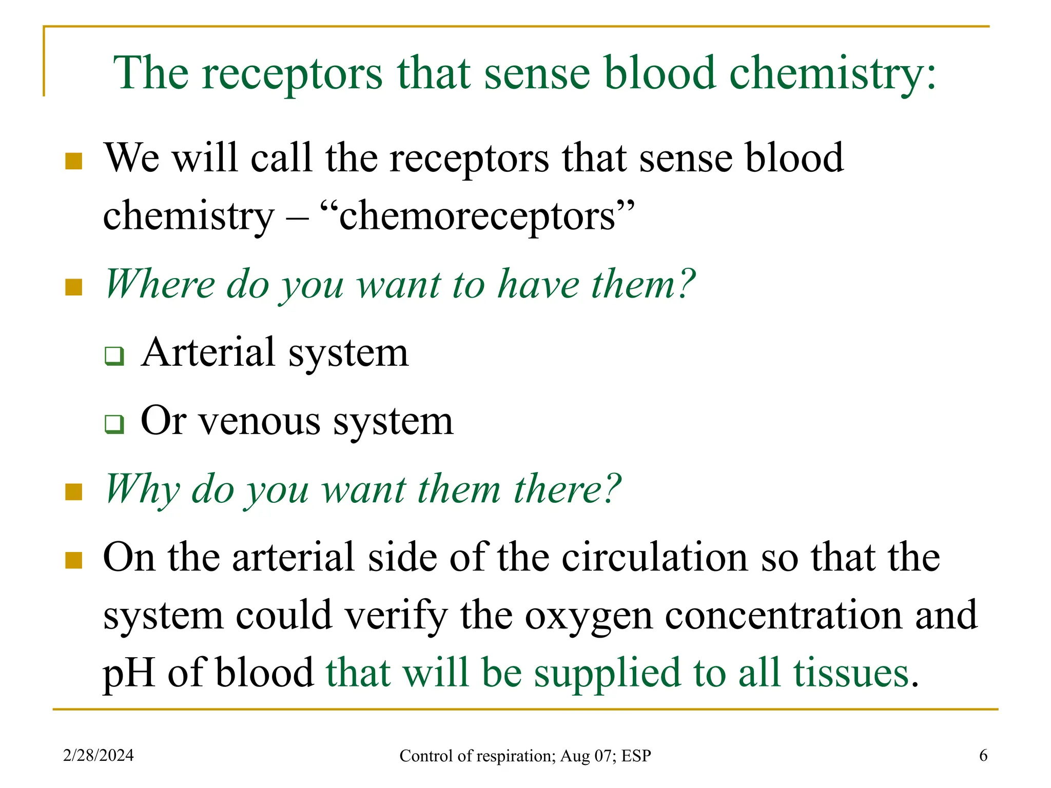 RESP MECHANISM- REGULATION OF RESPIRATION | PPT