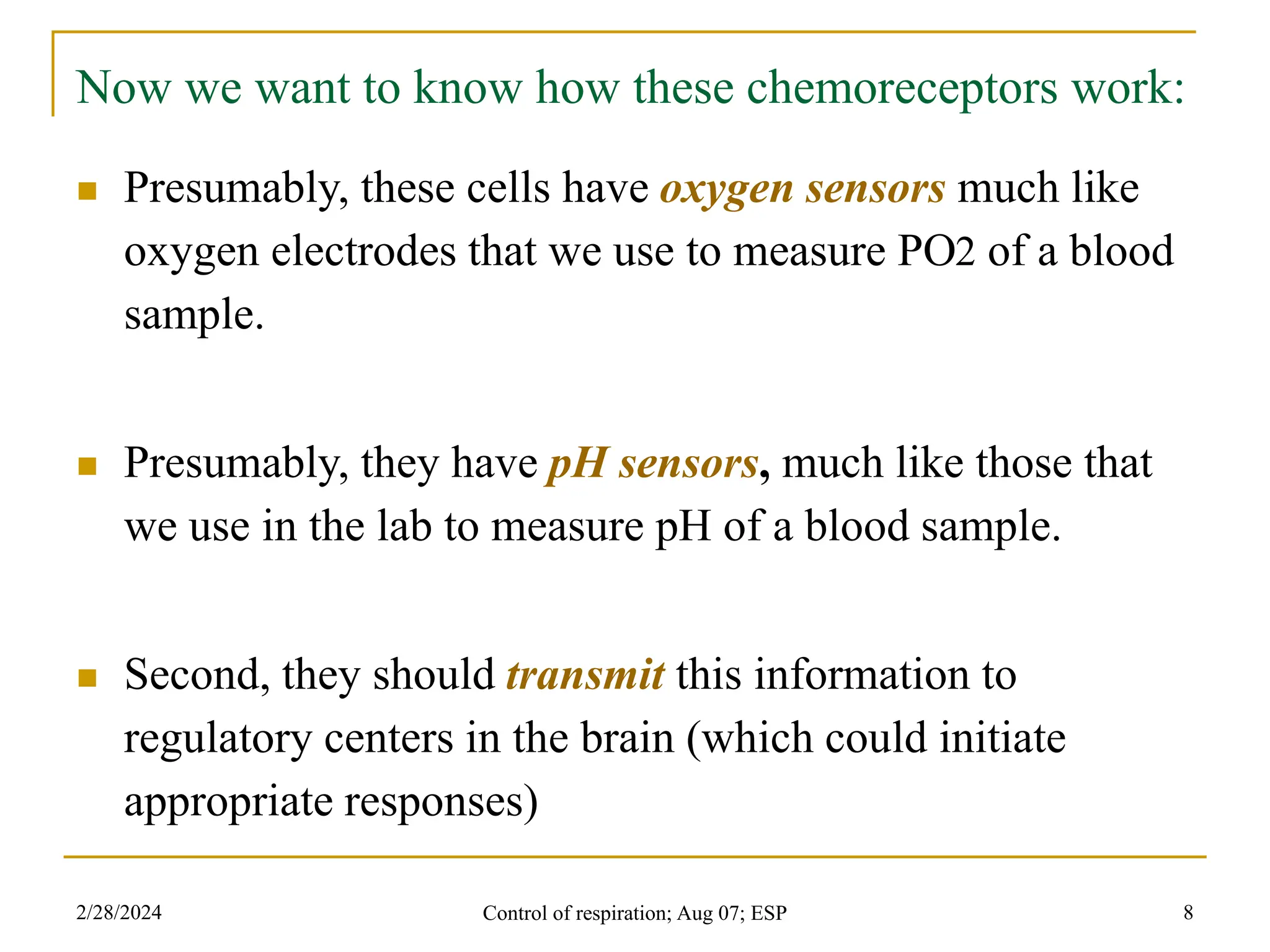 RESP MECHANISM- REGULATION OF RESPIRATION | PPT