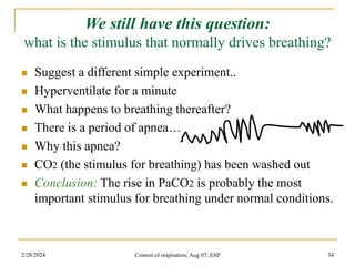 RESP MECHANISM- REGULATION OF RESPIRATION | PPT
