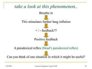 RESP MECHANISM- REGULATION OF RESPIRATION | PPT