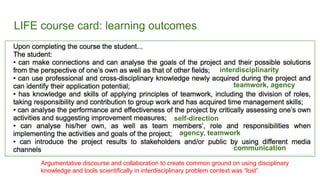 Responsive education for sustainable development: LIFE course case | PPT