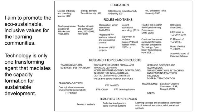 Responsive education for sustainable development: LIFE course case | PPT