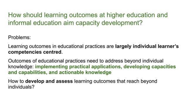 Responsive education for sustainable development: LIFE course case | PPT