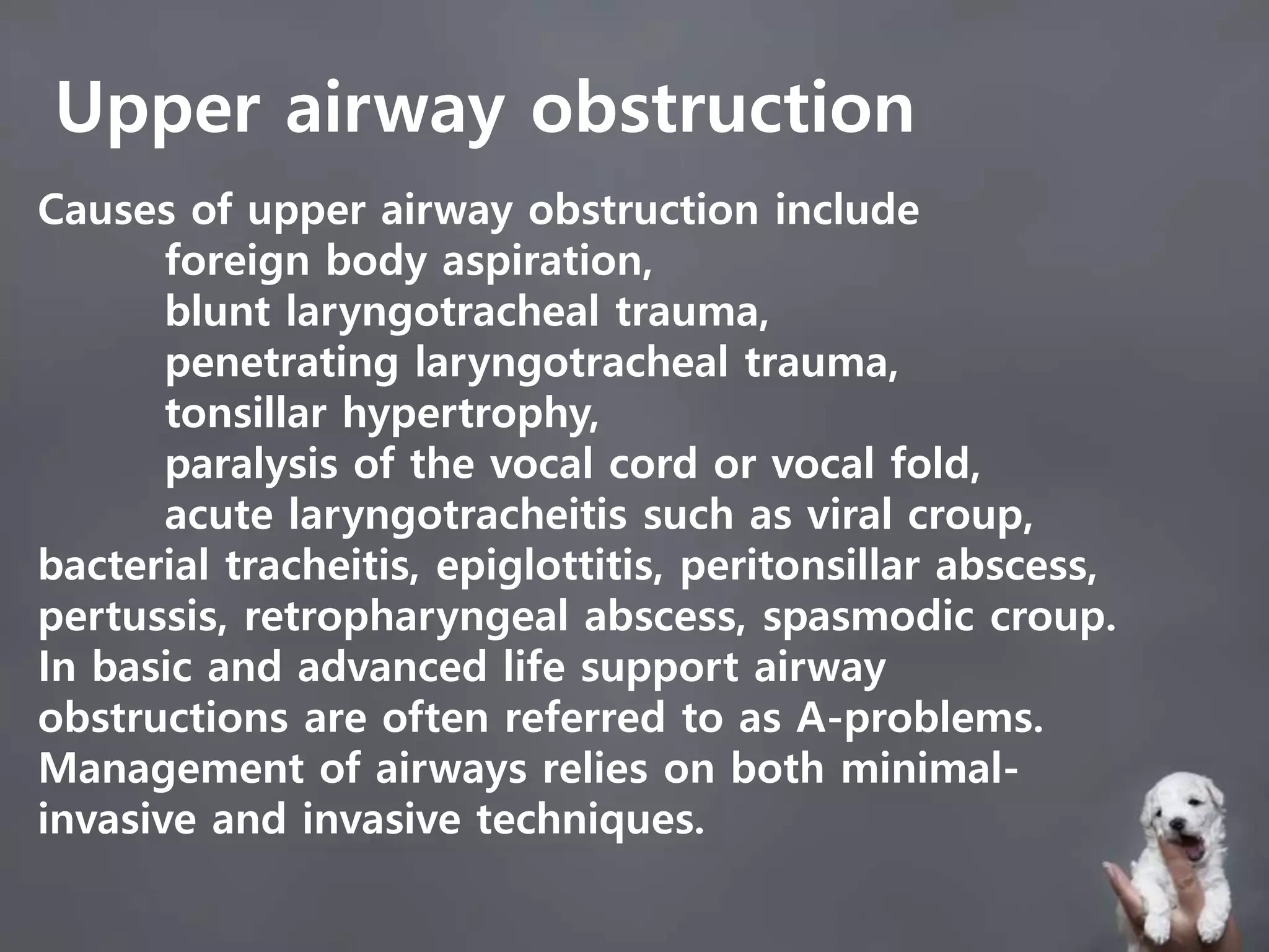 Respiratory obstruction / Airway Obstruction | PPTX