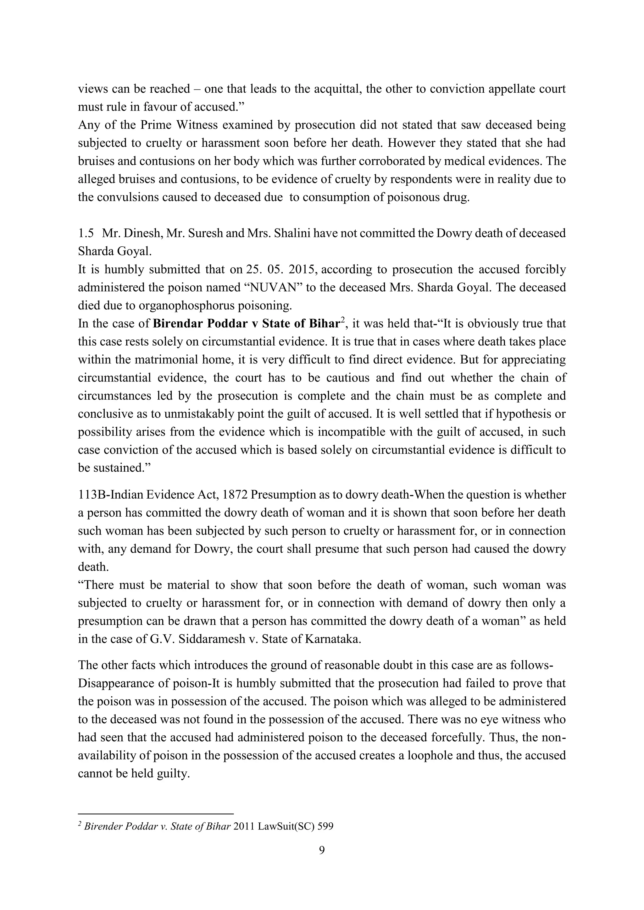 Respondent Moot Memorial including Charges and Argument Advanced.docx