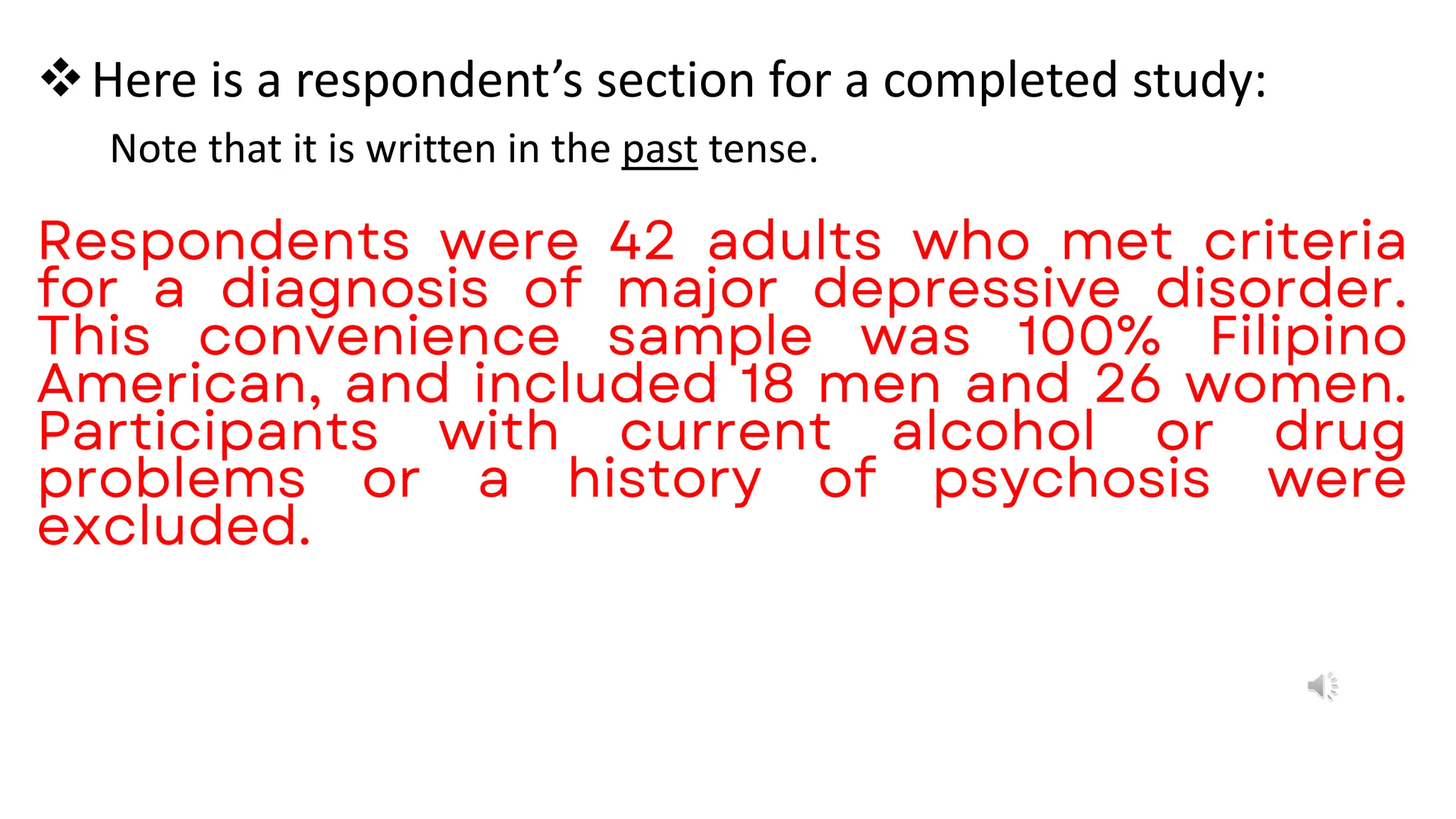 Respondents of the study RESEARCHMETHODS OF RESEARCH | PPTX