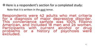 Respondents of the study RESEARCHMETHODS OF RESEARCH | PPTX