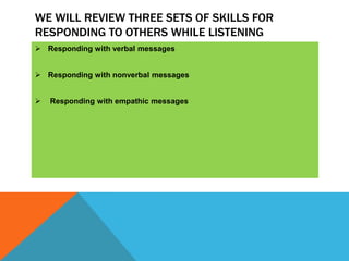 Responding effectively to others slide show | PPT