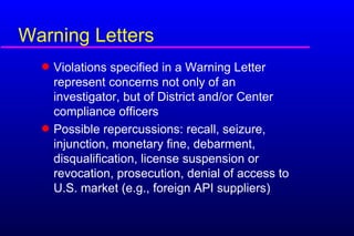 Responding To A 483and Warning Letter | PPT