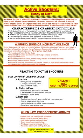 Responding to An Active Shooter: Ready or Not? | PDF