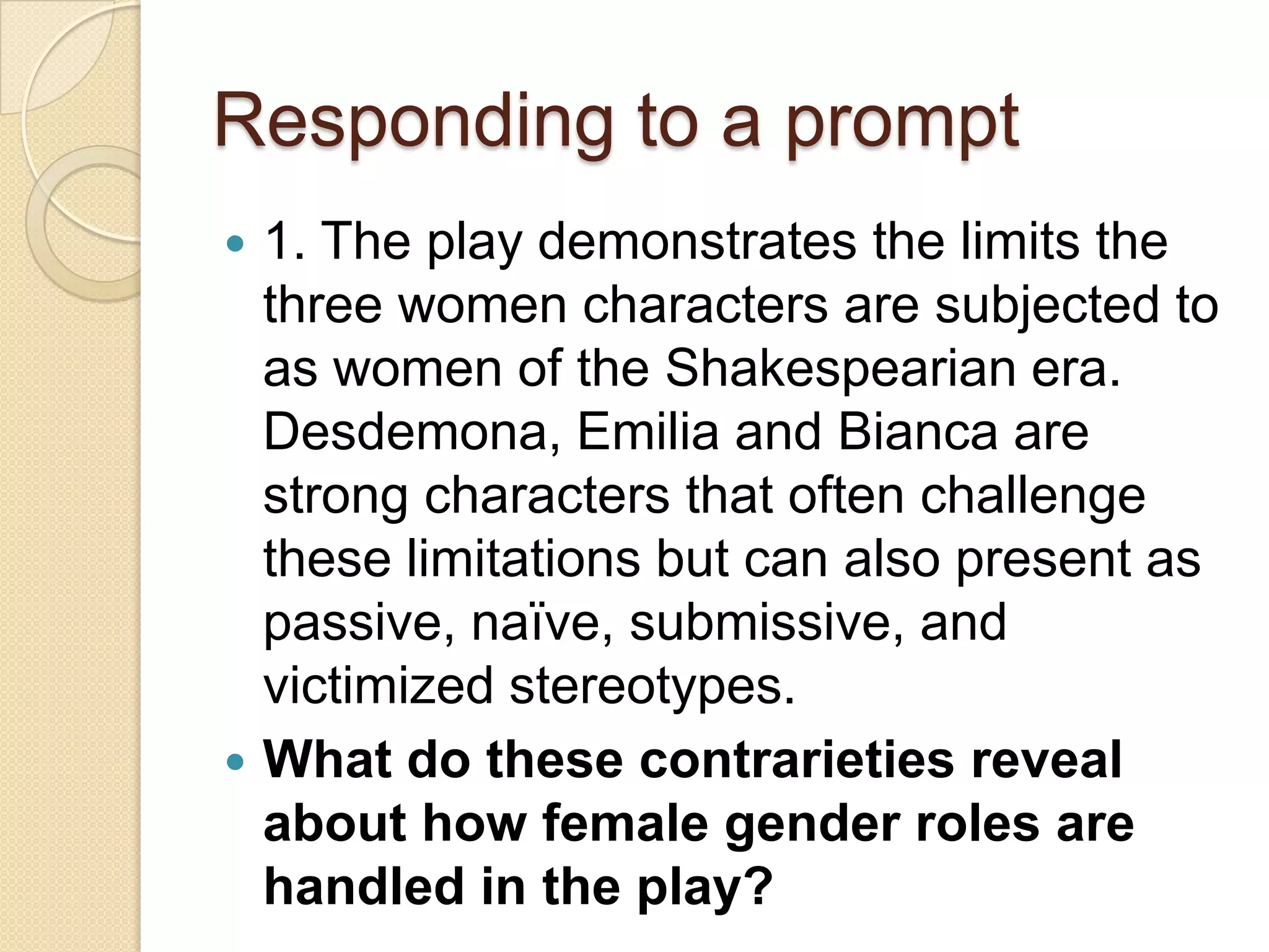 Responding to an Essay Prompt | PPTX | Drama | Genres