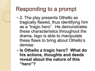 Responding to an Essay Prompt | PPTX | Drama | Genres