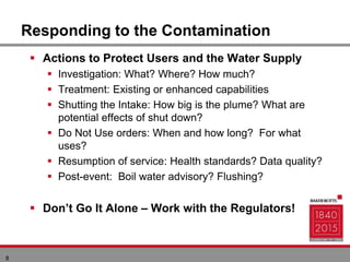 RESPONDING TO A WATER SUPPLY CONTAMINATION EVENT | PPTX