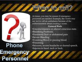 Responding to emergencies 2 | PPT