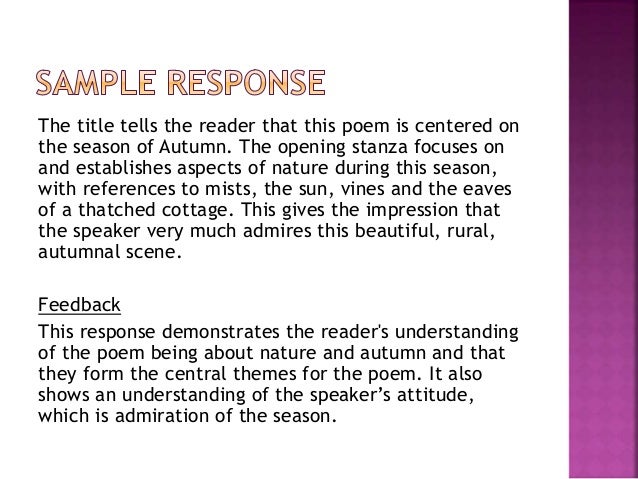 Responding to literature-poetry