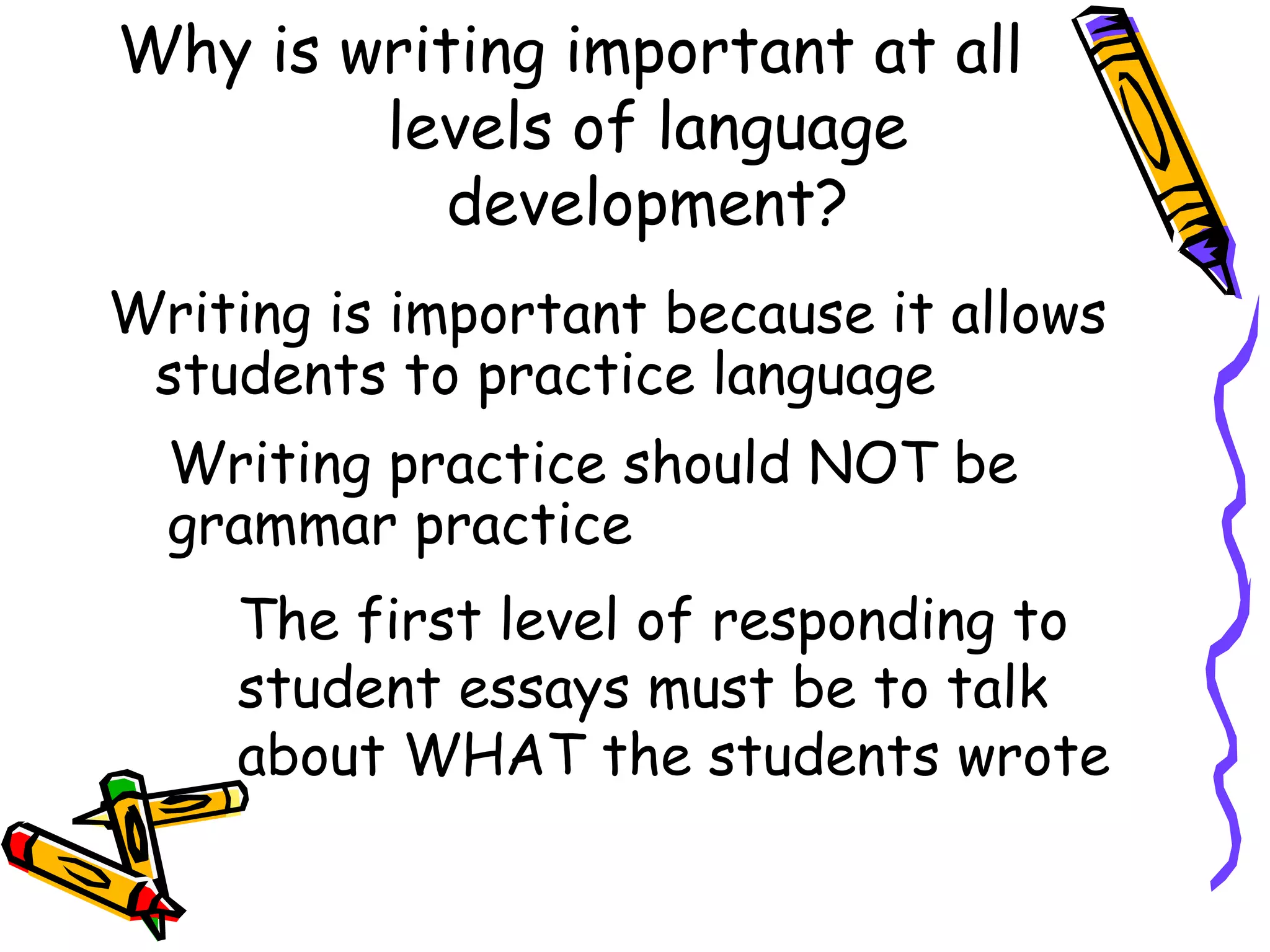 Responding to our students' writing | PPT