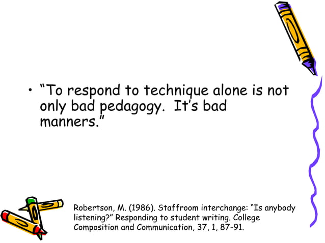Responding to our students' writing | PPT