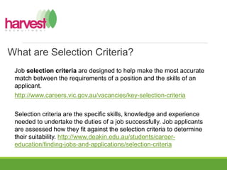 Responding to Selection Criteria | PDF