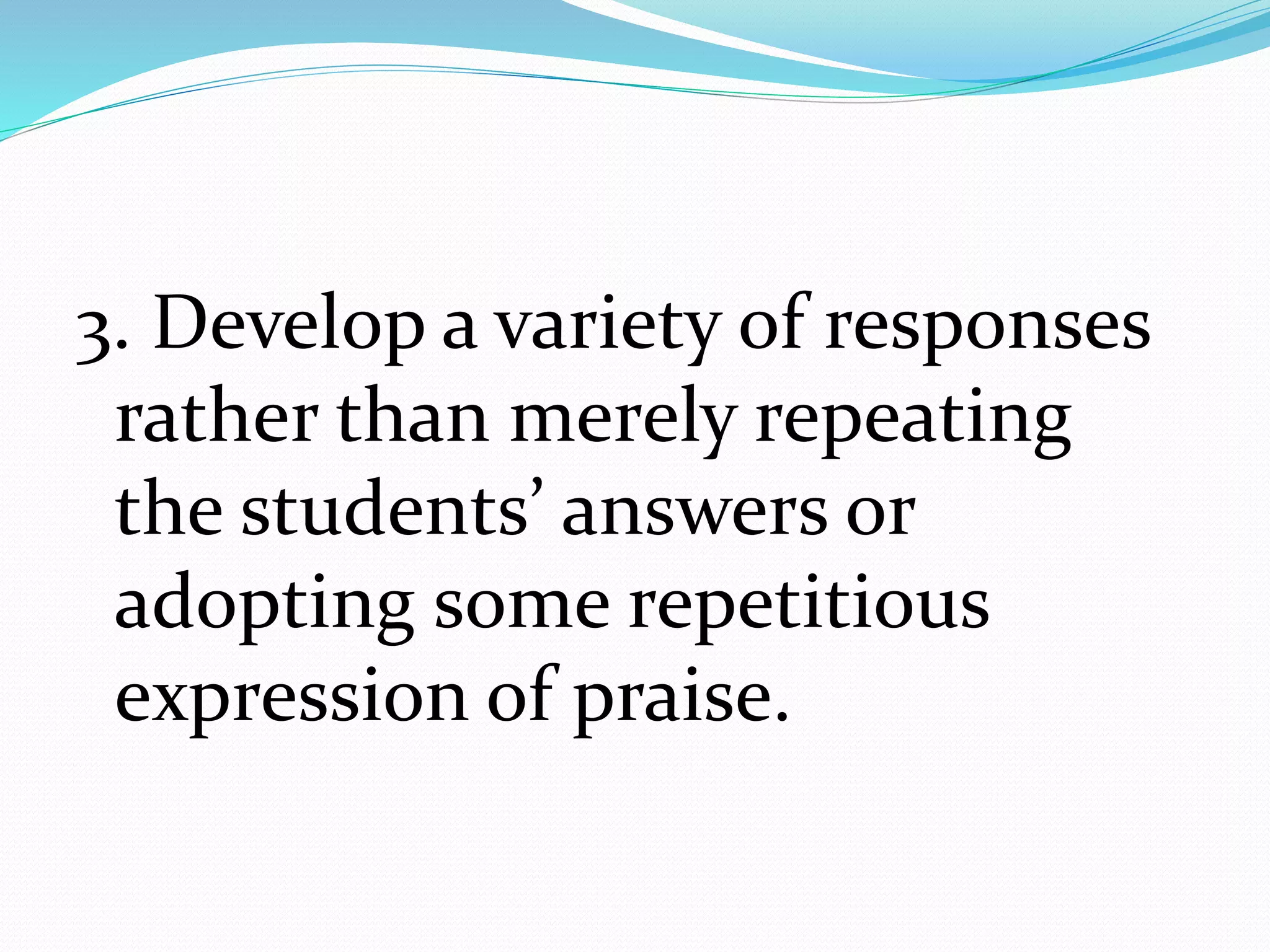 Responding to Student’s Answers | PPTX