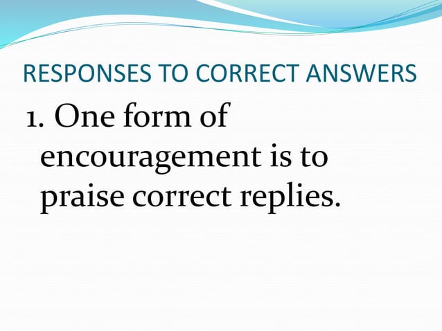 Responding to Student’s Answers | PPTX