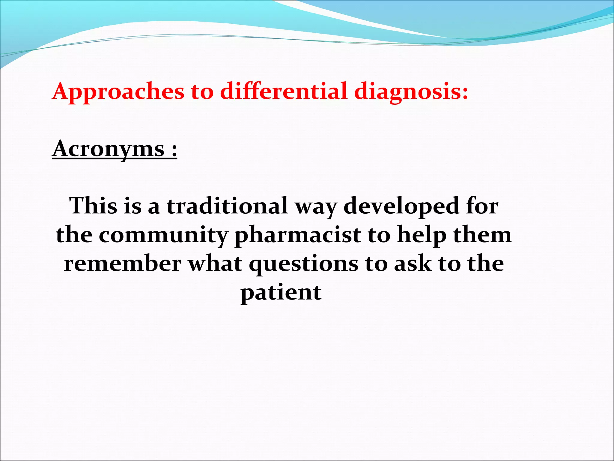 Responding to symptos lecture 1 | PPT