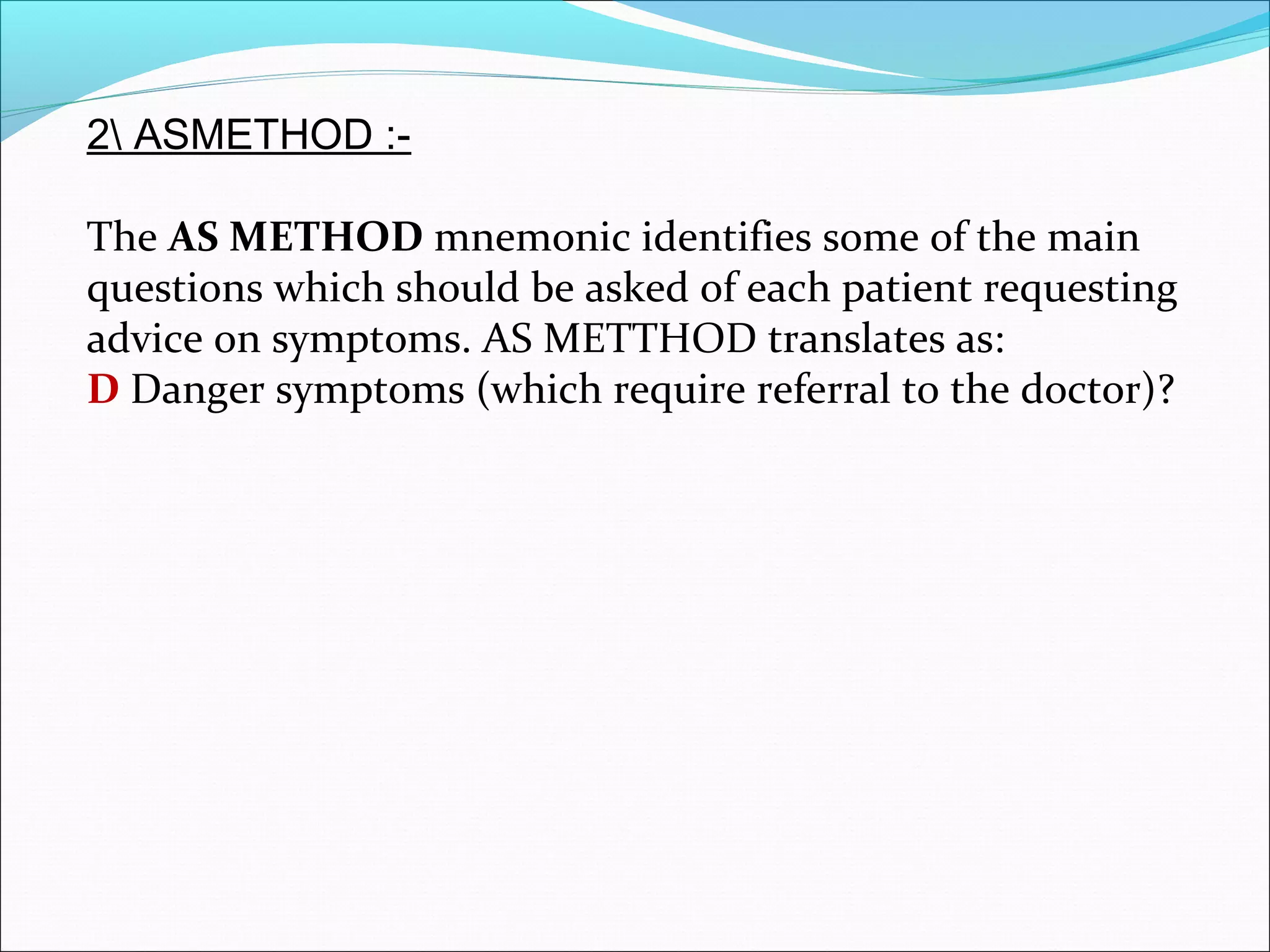 Responding to symptos lecture 1 | PPT