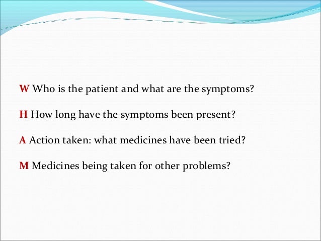 Responding to symptos lecture 1