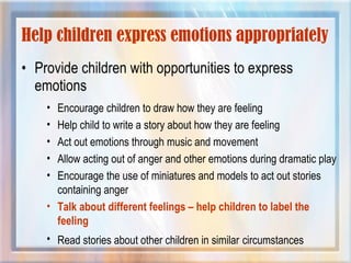 Responding to the emotional needs of children | PPT