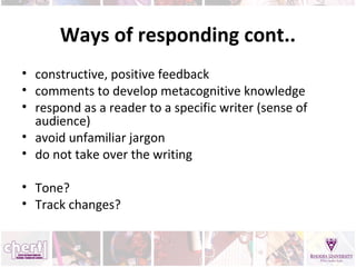 Responding to writing | PPT