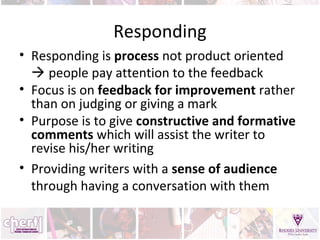 Responding to writing | PPT