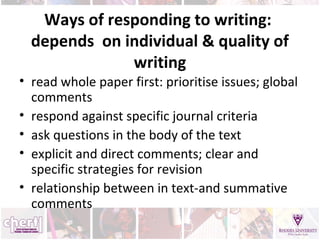 Responding to writing | PPT