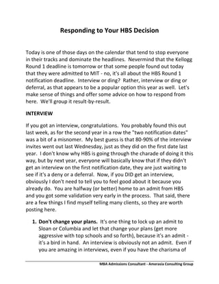 Responding to your hbs decision | DOCX