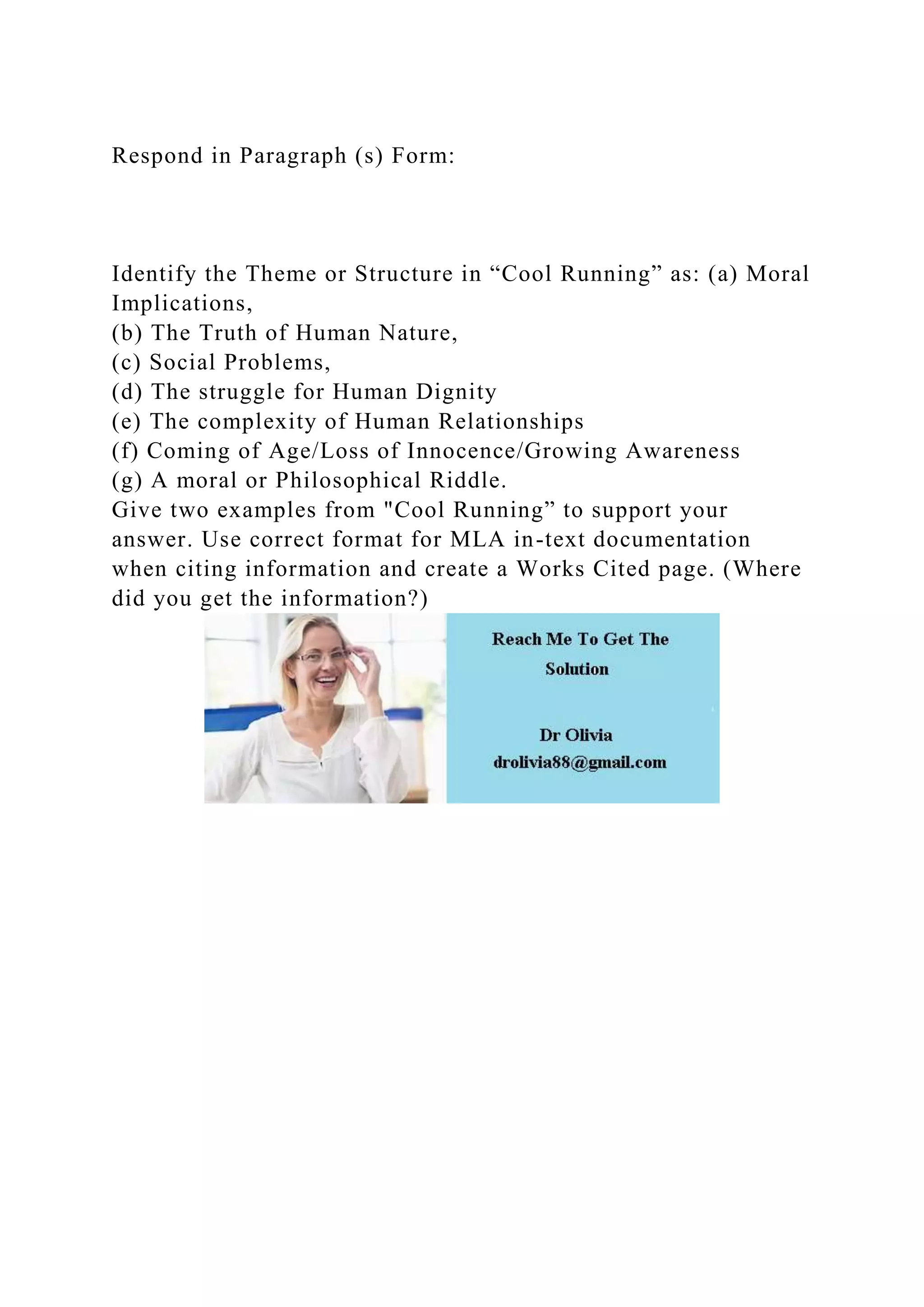 Respond in Paragraph (s) FormIdentify the Theme or Structur.docx